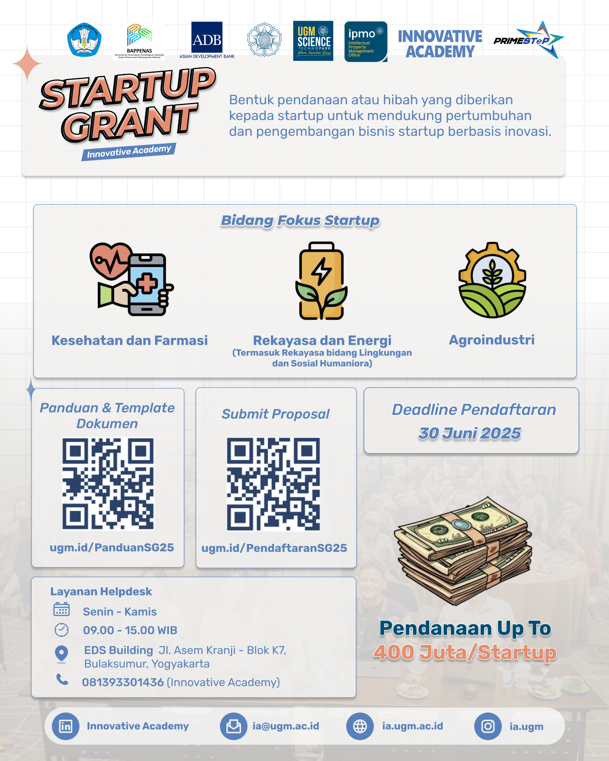 [STARTUP GRANT 2025 – INNOVATIVE ACADEMY UGM TELAH DIBUKA] – INNOVATIVE